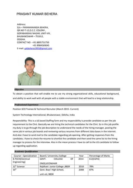 Resume intel | PDF