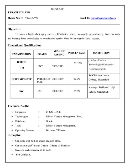Shruti resume | DOC