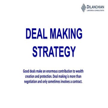 Deal Making Strategy | PPTX