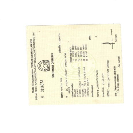 class 10 marksheet and certificate | PDF