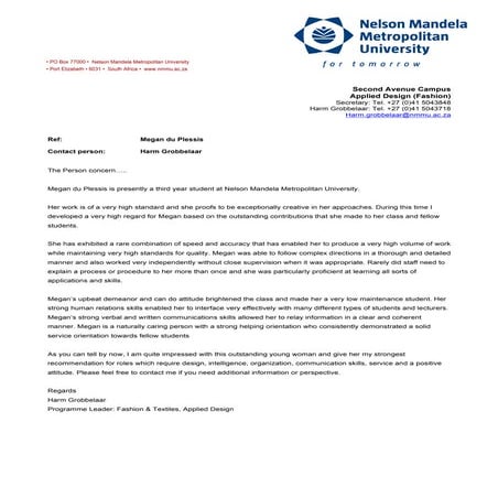 letter from varsity | PDF