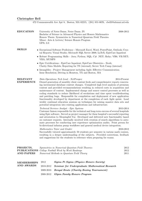 Christian Valenti Resume 01_31_2015 | PDF | Programming Languages ...