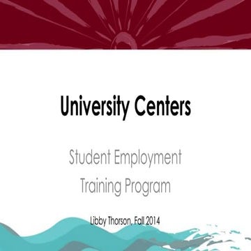 Student Employee Training Learning Outcomes | PPTX