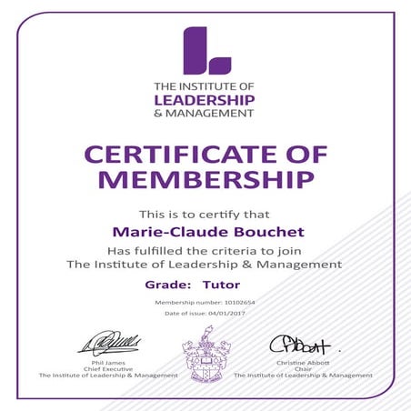 ILM certificate Tutor Membership | PDF