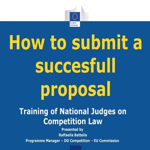 How to submit a succesfull proposal | PPT
