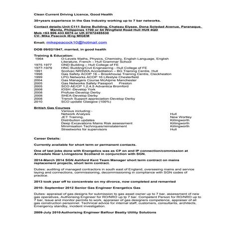 CMC cv (eng - photo) 2014 | PDF