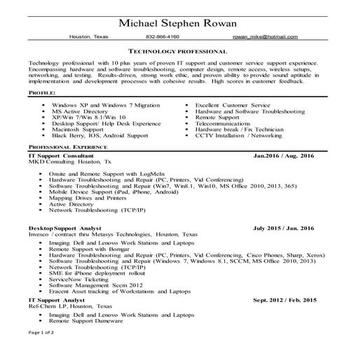 resume-excel | PDF