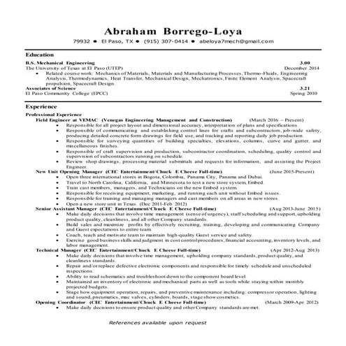 Taylor Bontz Resume 2015 | PDF