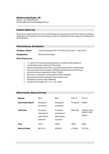 NOOR_Exprnc ITI Resume | DOC | Careers