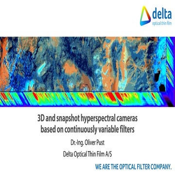 3 D and snapshot hyperspectral cameras based on continuously variable ...