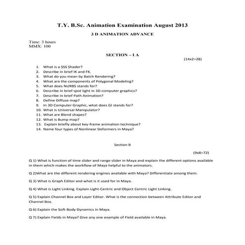 3 d animation advance | DOCX