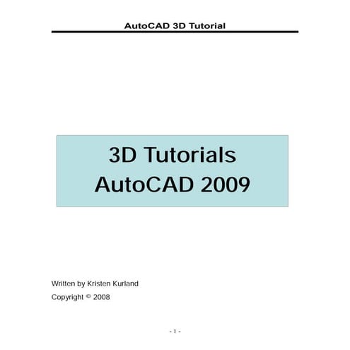 AutoCAD 3D Introduction.pptx