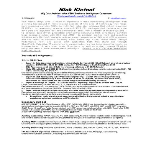 Resume of Nick Kletnoi | DOCX