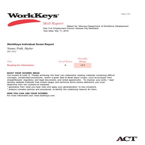 WorkKeys3 | PDF