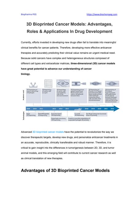 3D cell culture techniques for the tumor models | PPTX