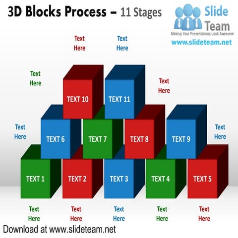 3 d blocks cubes squares stacked one on top of another process process ...