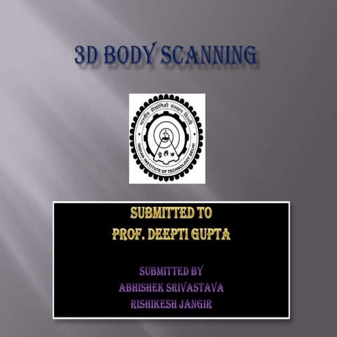 3 d body scanning | PPTX