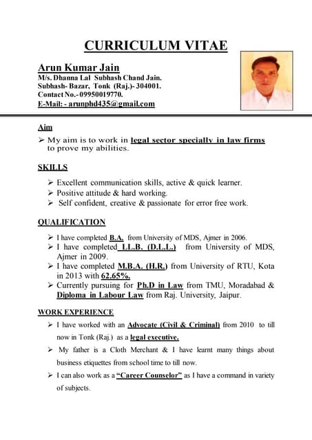 CV Formate (Dinesh) | PDF