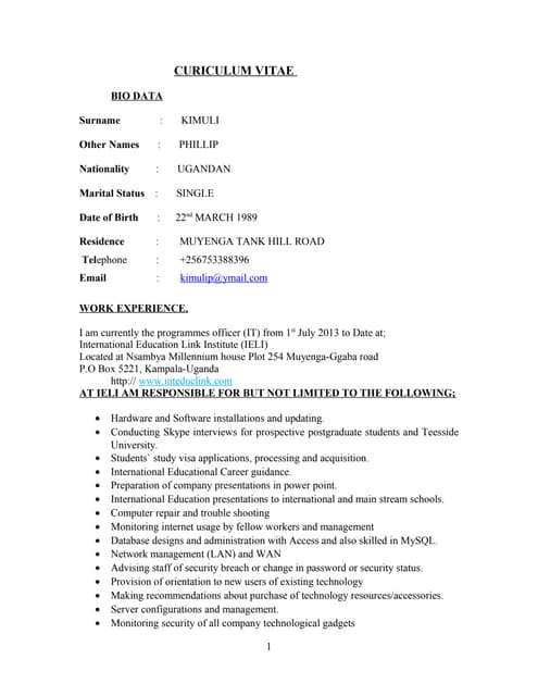 CURRICULUM VITAE updated | DOC