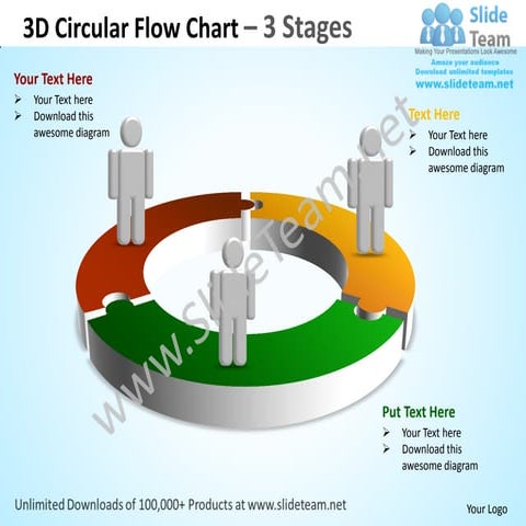 3d circular flow chart 3 stages powerpoint templates 0712 | PPT