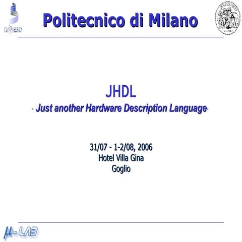 3DD1e JHDL | PPT