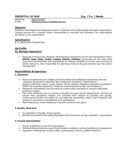 KUMAR PREM RANJAN CV | PDF