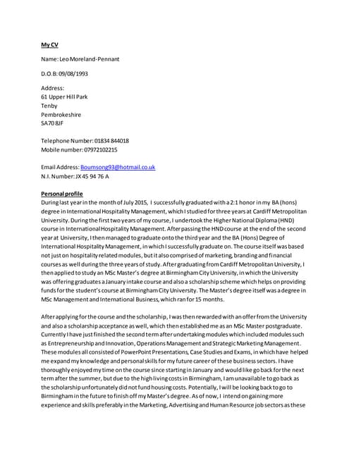 Brittany Williams CV | PDF