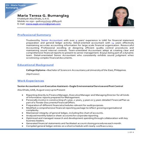 Maria Teresa Updated CV | PDF