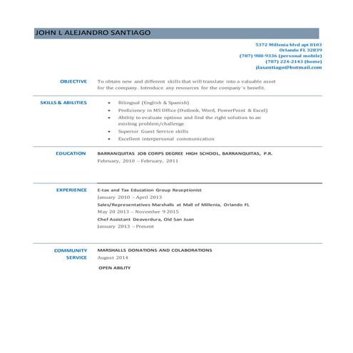 John Resume English | DOCX