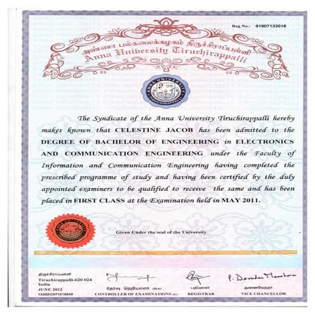 Bachelors Degree Certificate | PDF