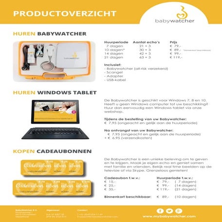 Productoverzicht 2017 - BabyWatcher | PDF