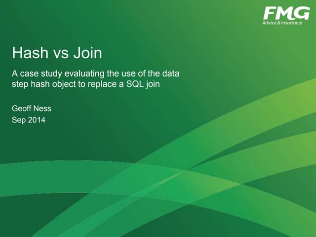 Data Step Hash Object Vs Sql Join Ppt