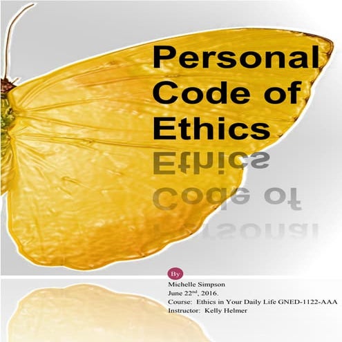 Personal Code of Ethics | PDF
