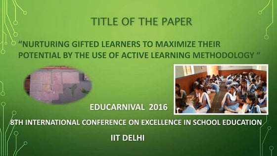EDUCARNIVAL 2014- Presentation on Bridging the gaps by Mr. Sandeep ...