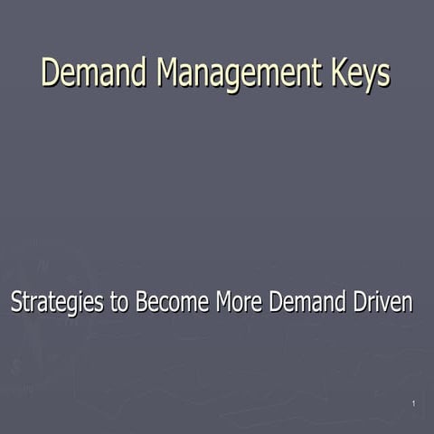 Deep Dive Into Demand Planning | PPT