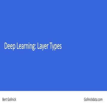 Deep Learning: Layer types | PPTX | Artificial Intelligence ...