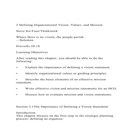 3 Defining Organizational Vision, Values, and MissionSteve.docx