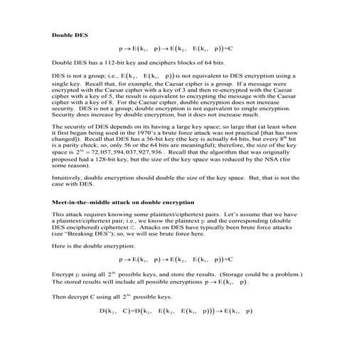 Double DES & Triple DES | PPTX