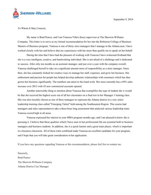 Sarah recommendation letter | DOCX