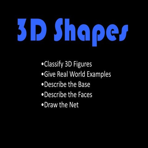 3 D Figures | PPTX