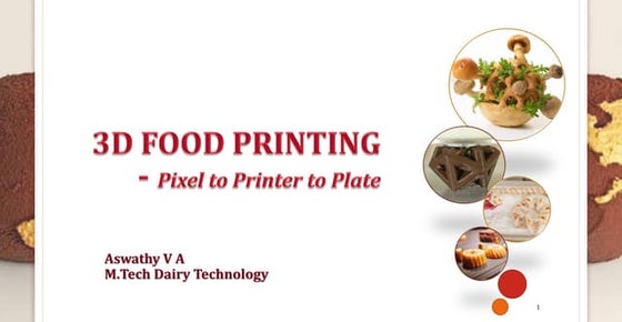 3D Food Printing Presentation | PPT