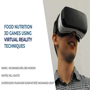 3D games using VR Techniques | PPT