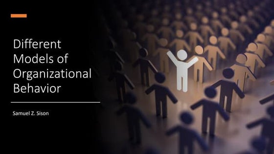 Models of Organisational Behaviour | PDF