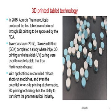 3 Dimentional printing Tablet Technology PPT.pptx