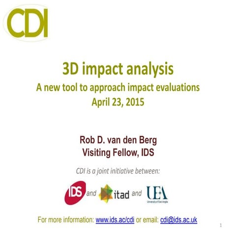 CDI Seminar: 3d impact analysis | PPTX | Science