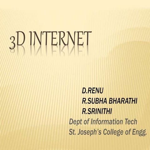 3D internet | PPTX