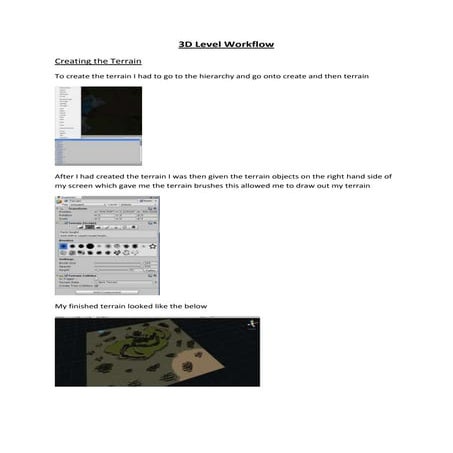 3D level workflow | DOCX | 3-D Graphics | Computer Software and Applications