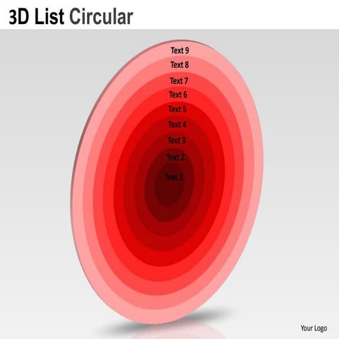 3d list circular style 1 powerpoint presentation templates | PPTX