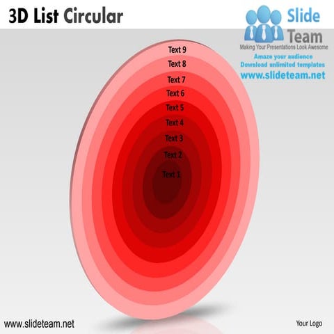 3d list circular style 1 powerpoint presentation templates | PPTX