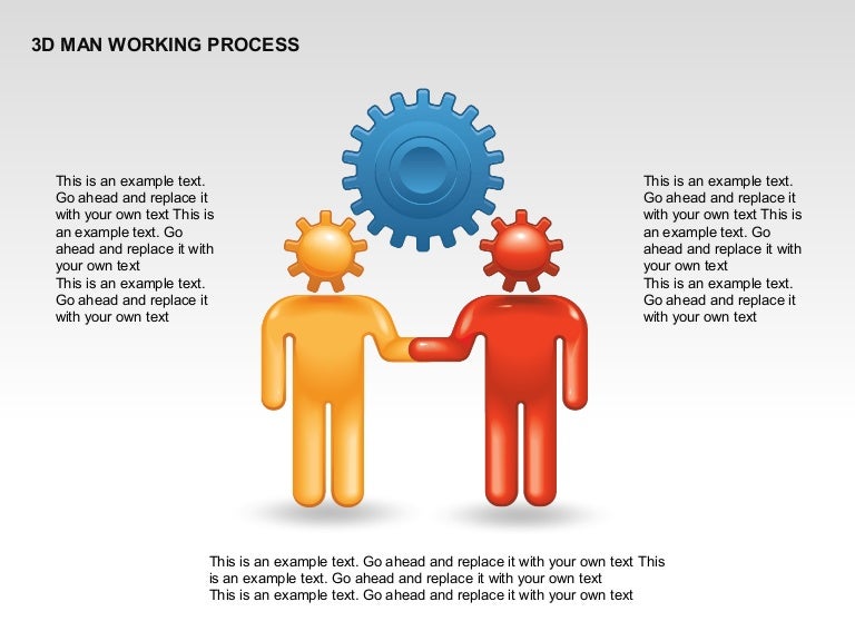 3D Man Working Process
